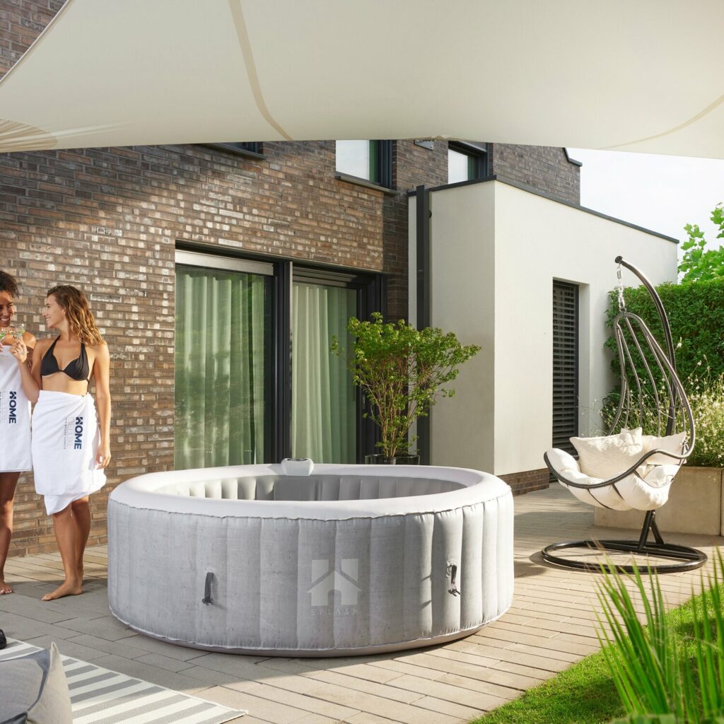 Home Deluxe Whirlpool Splash Ø 208 cm x 65 cm Rund Beton online hier kaufen